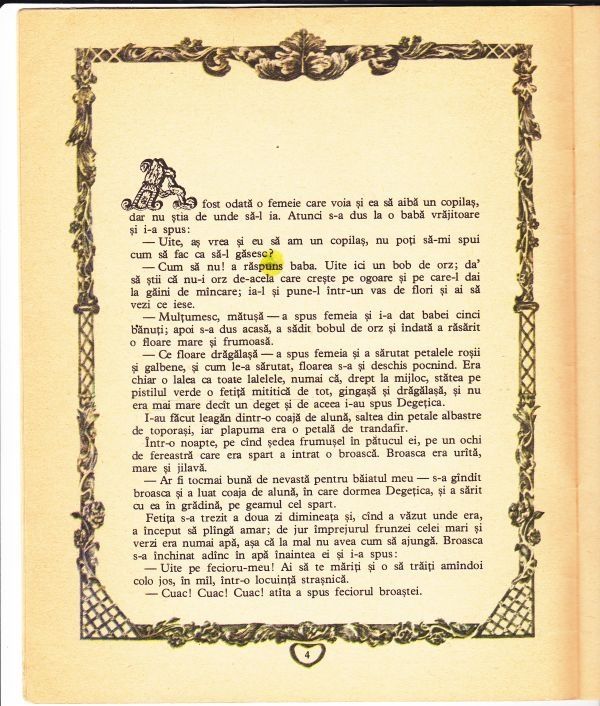 degetica Hans Christian Andersen (Ilustrata de Doina Botez, 1984 ...